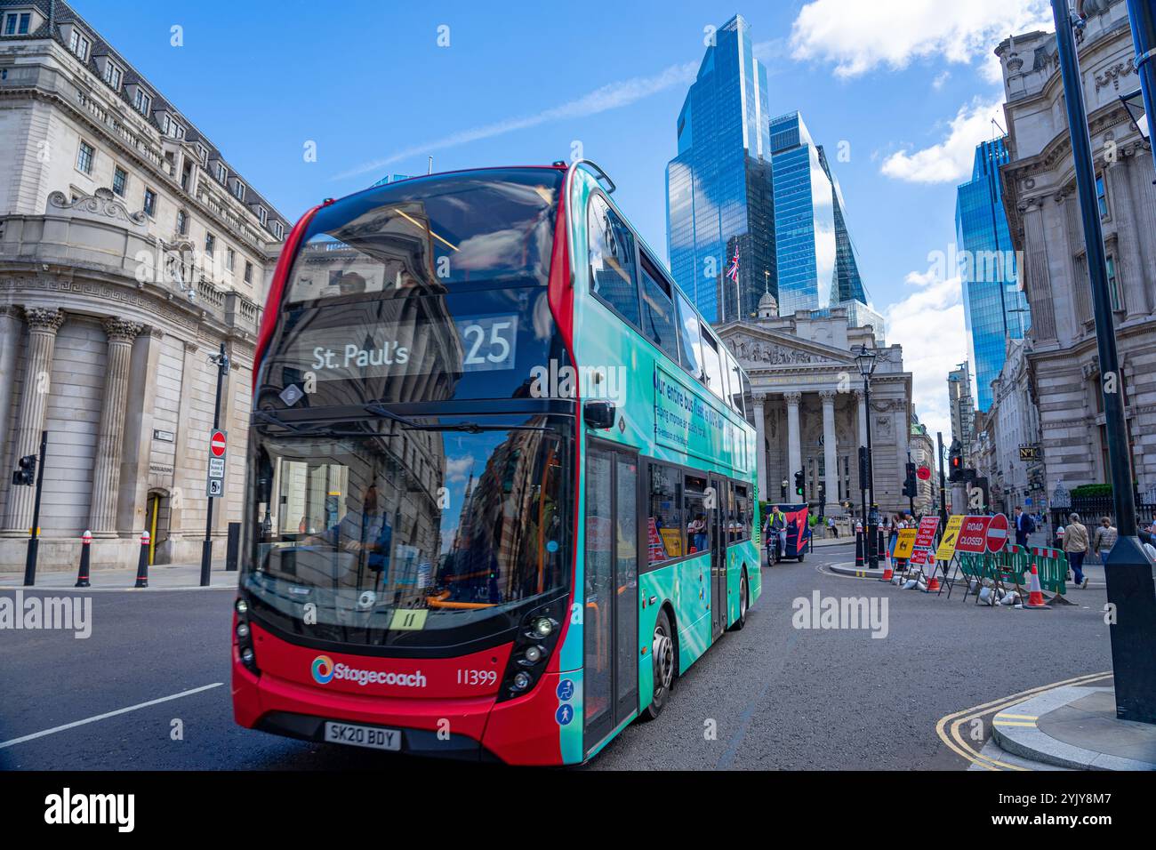 double-decker bus in circulation bound for St Paul s, 25 in central ...