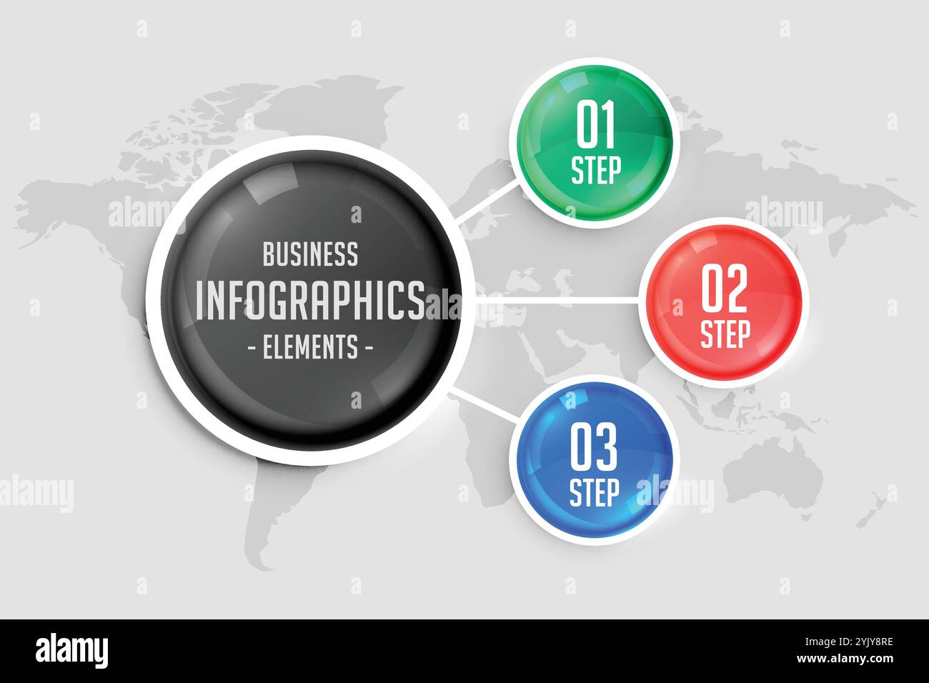 three steps color infographic design template Stock Vector Image & Art ...