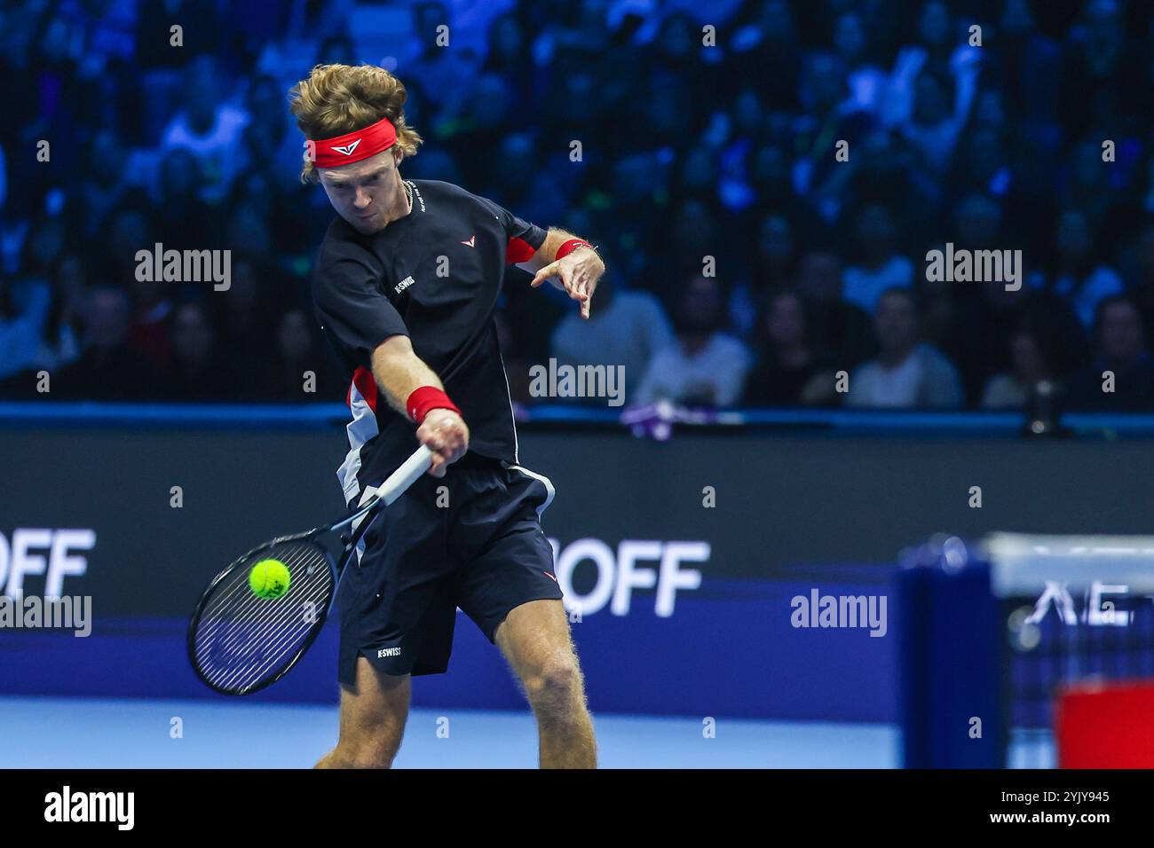 Andrey Rublev of Russia seen in actions during Men's Singles Group ...