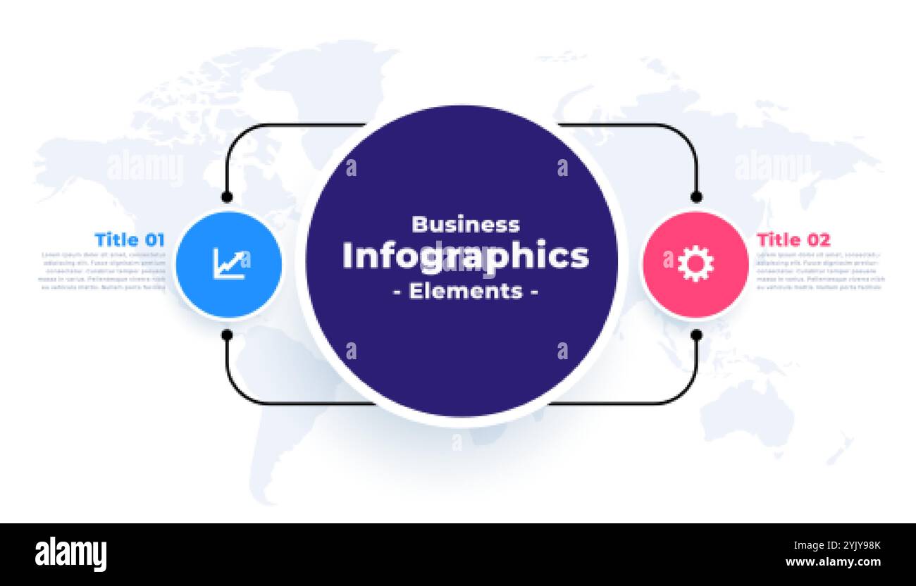 Two steps option infographic template hi-res stock photography and ...