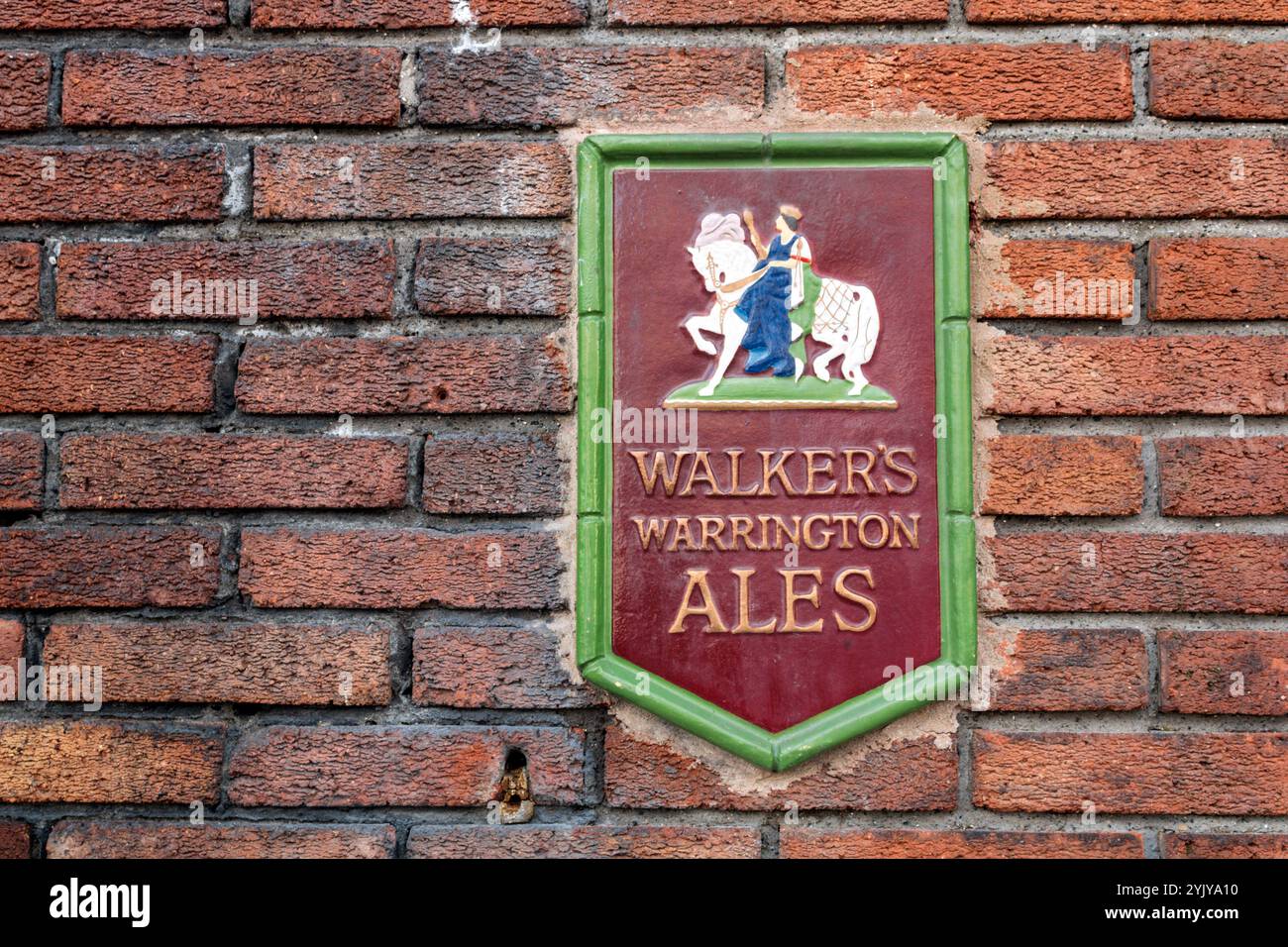 Walker's Warrington Ales sign, Southport Stock Photo - Alamy