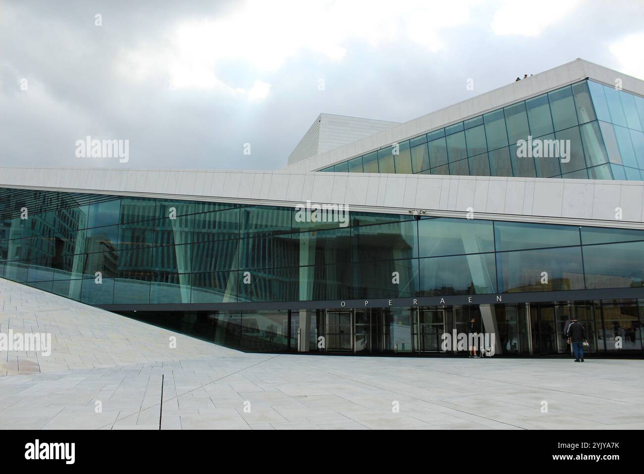 Oslo, Norway - July 18 2019: Geometric View of Oslo Opera House ...