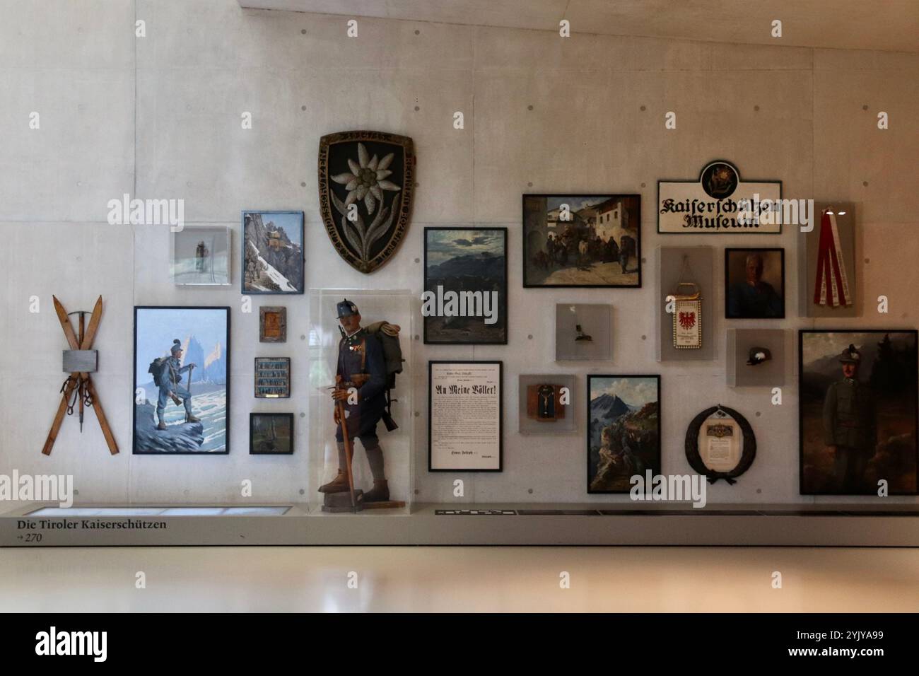 Innsbruck, Austria - September 30 2024: Display of Historical Military Artifacts, Artworks and ...