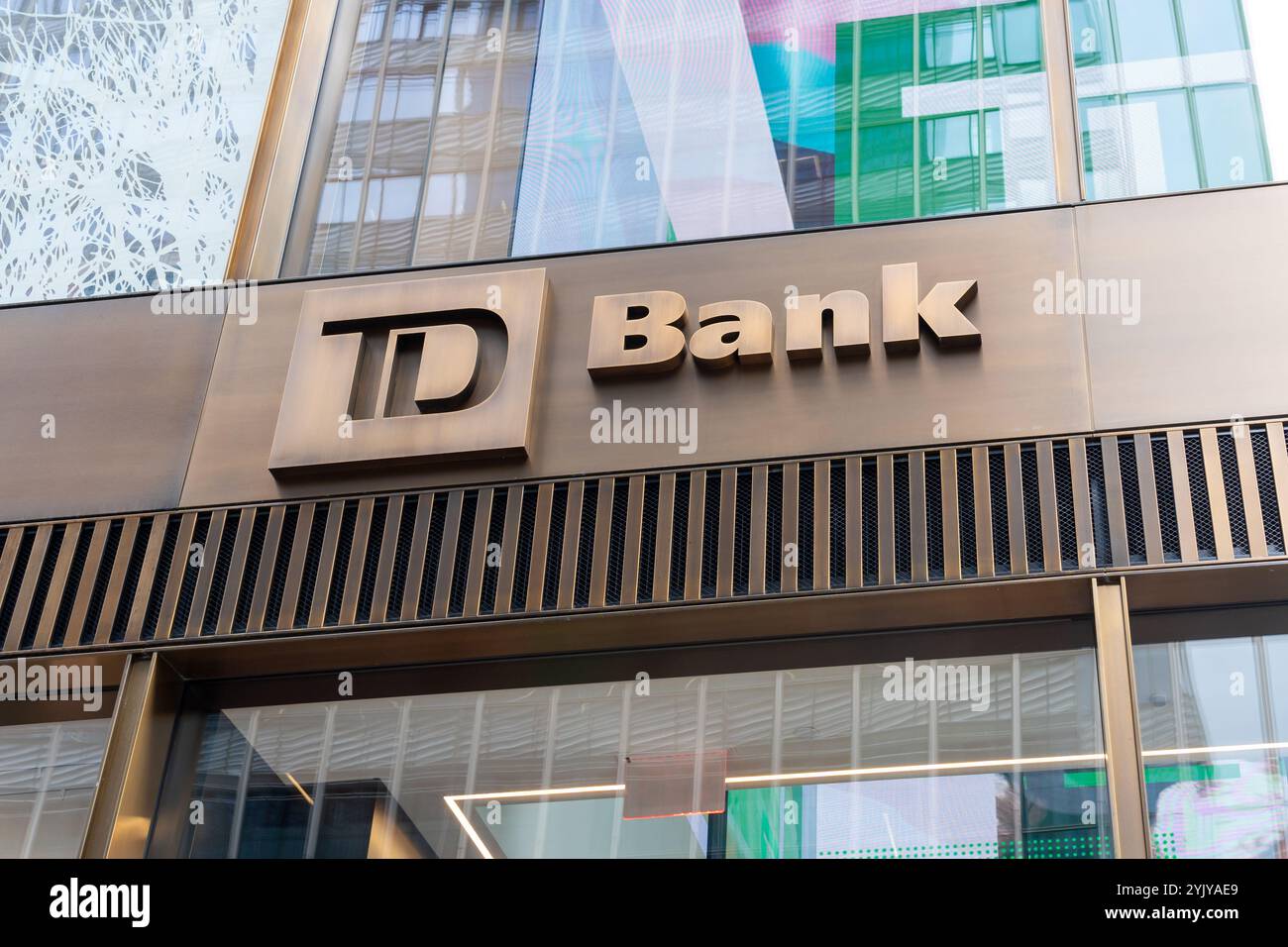 A TD Bank branch on 42nd Street in Manhattan, New York City, USA Stock ...