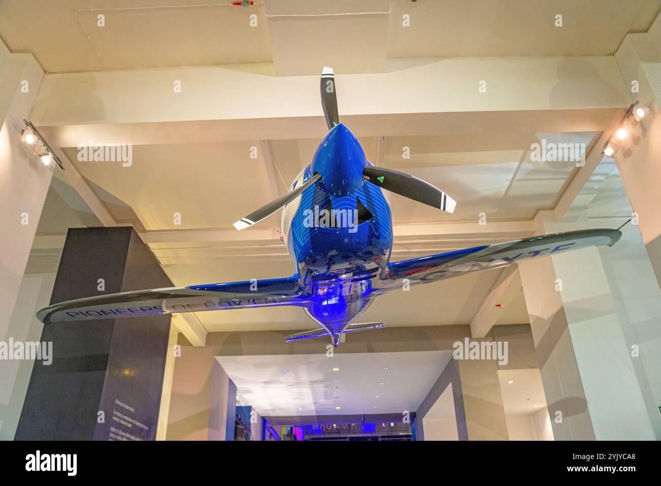 small electric plane inside the science museum with free entry in ...