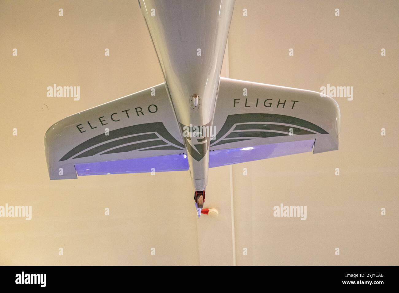 small electric plane inside the science museum with free entry in ...