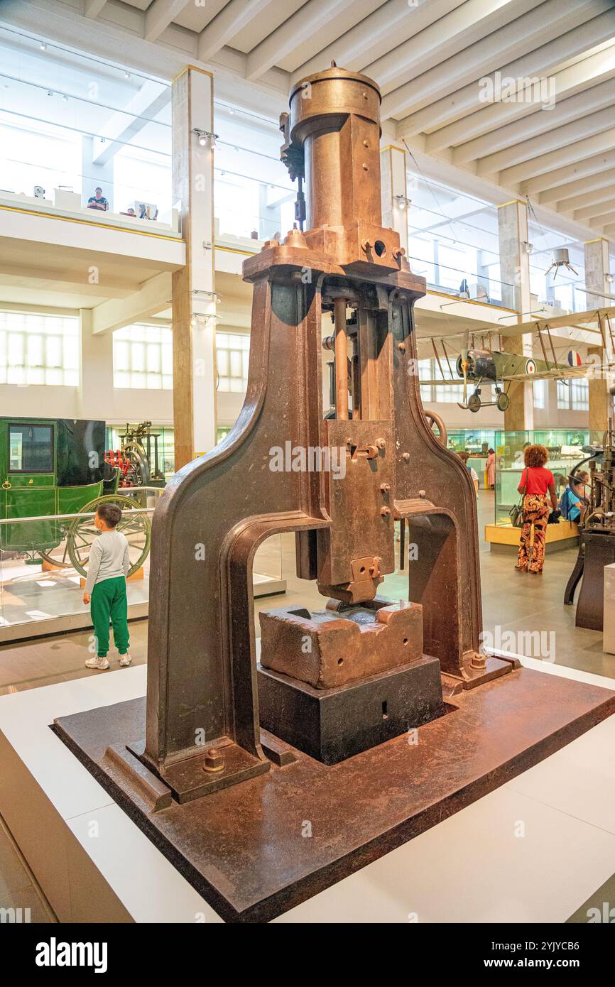 Nasmyth steam hammer, on display at the free entry science museum in ...