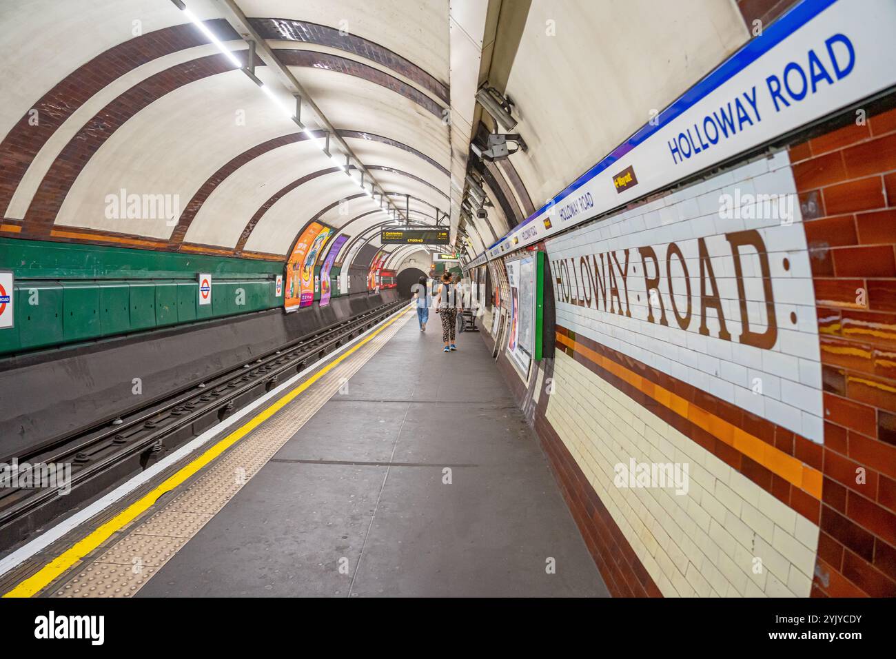 holloway road underground station tunnel belonging to the Picadily line ...
