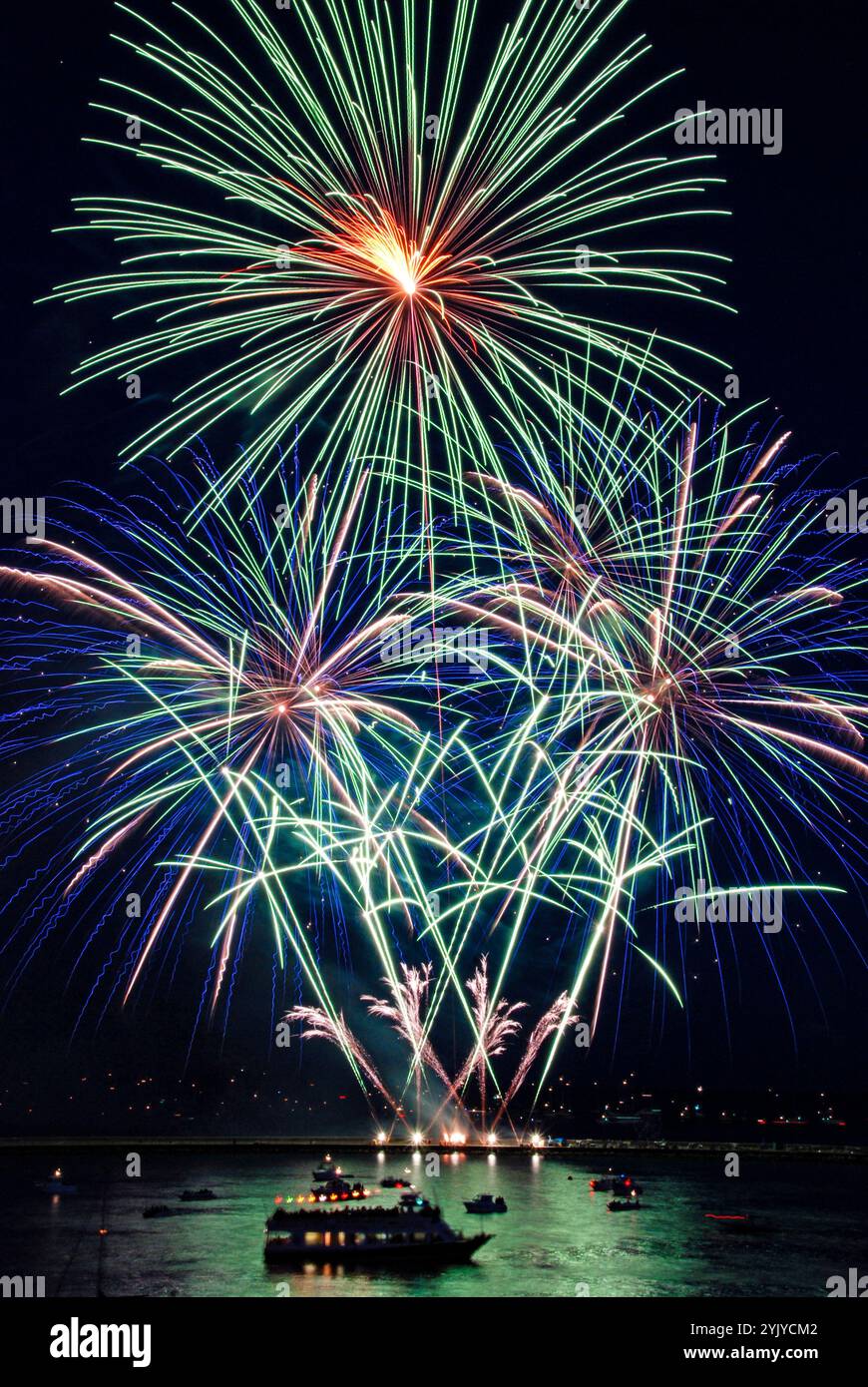 Fireworks Display at Plymouth British Fireworks Championships Stock ...