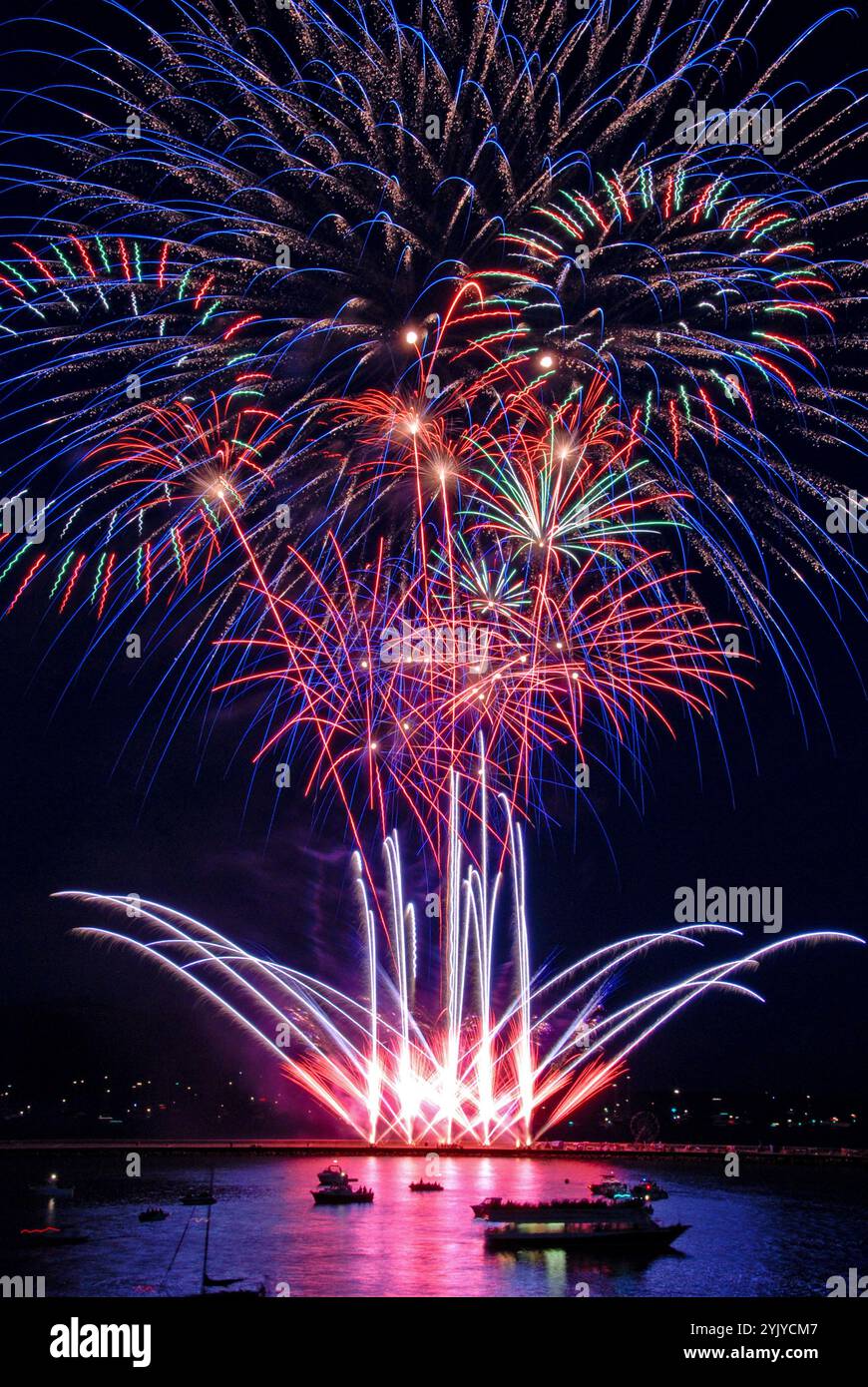 Fireworks Display at Plymouth British Fireworks Championships Stock ...