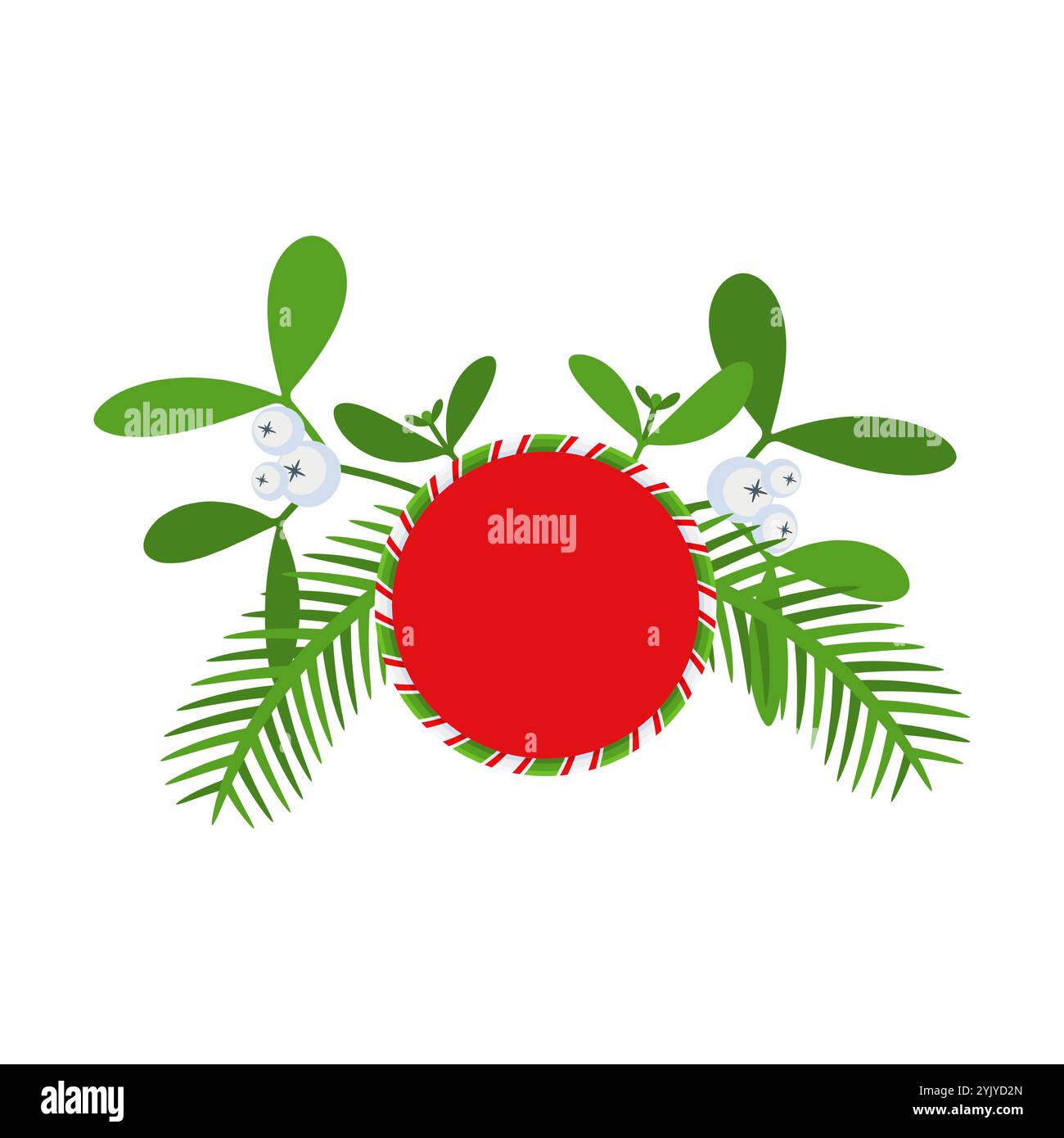 Christmas wreath design element. Winter holiday decoration Stock Vector ...