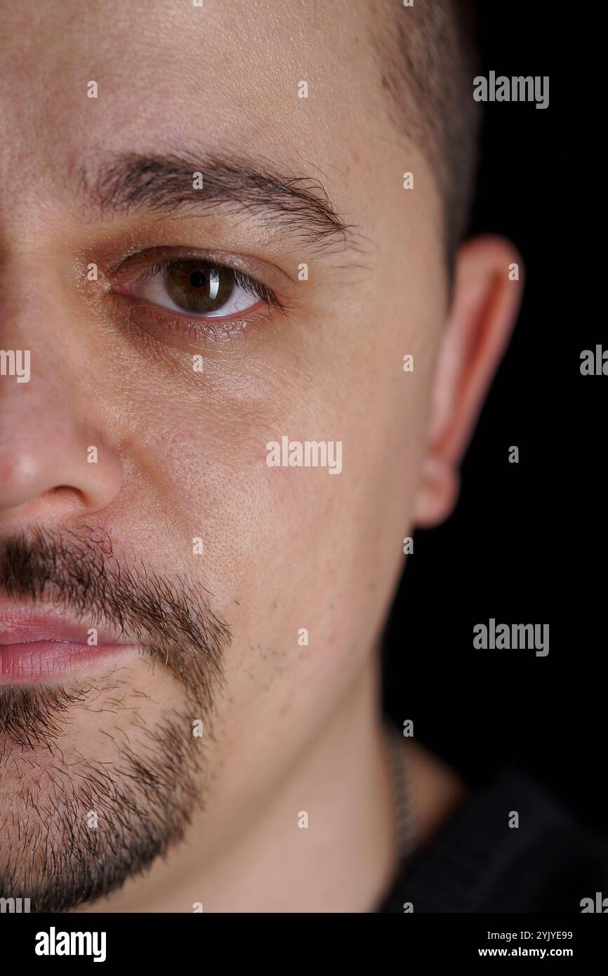 Dark facial features hi-res stock photography and images - Alamy