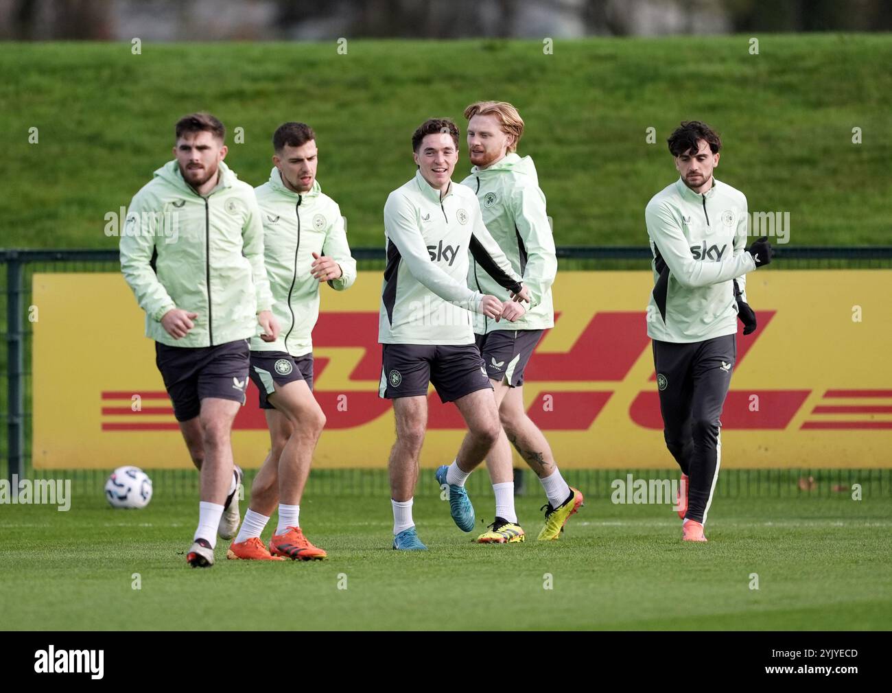 Ireland's Conor Coventry (centre) during the training session at the ...