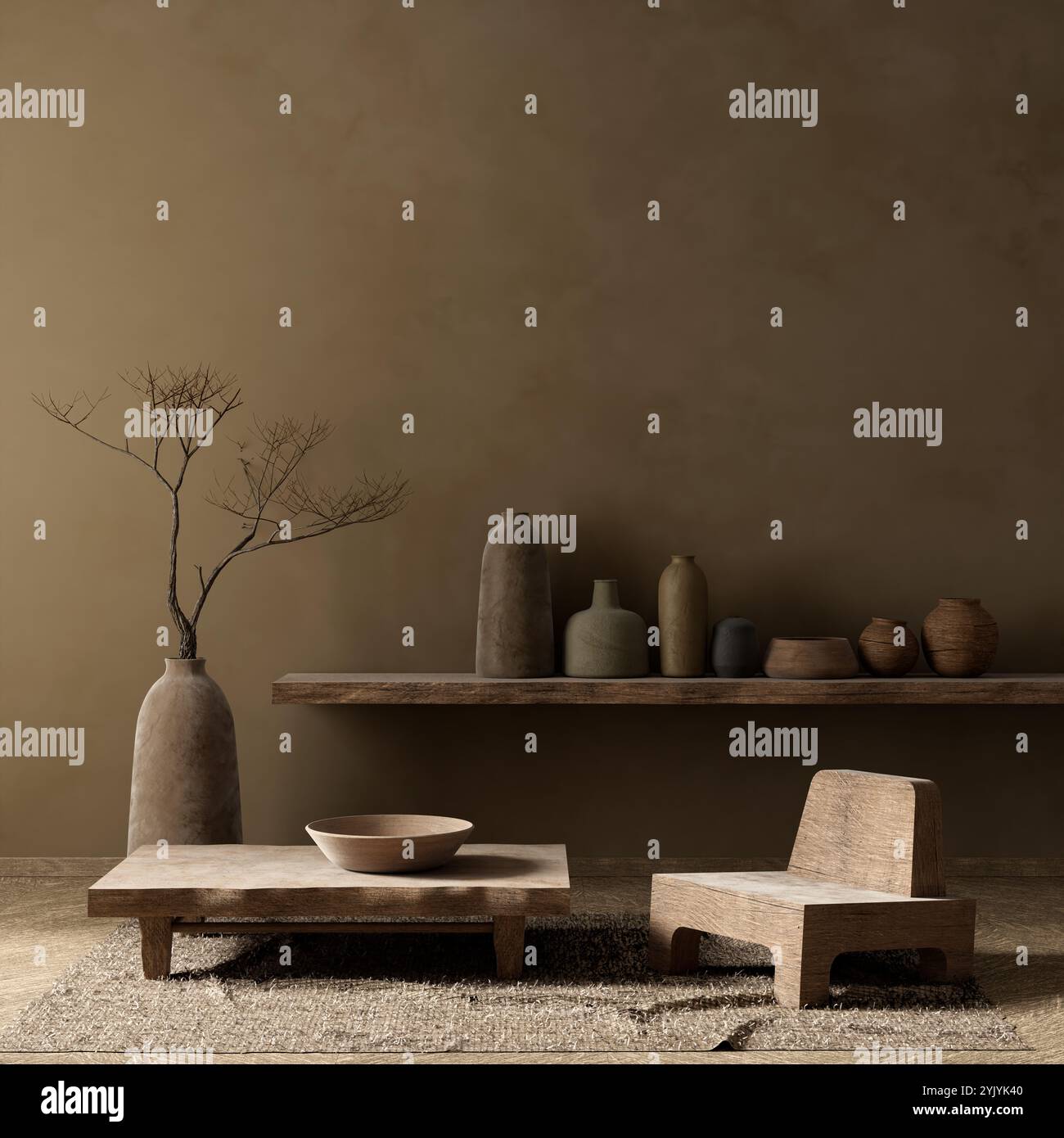 Bboho style decorated livinig room. Modern, authentic Interior design ...