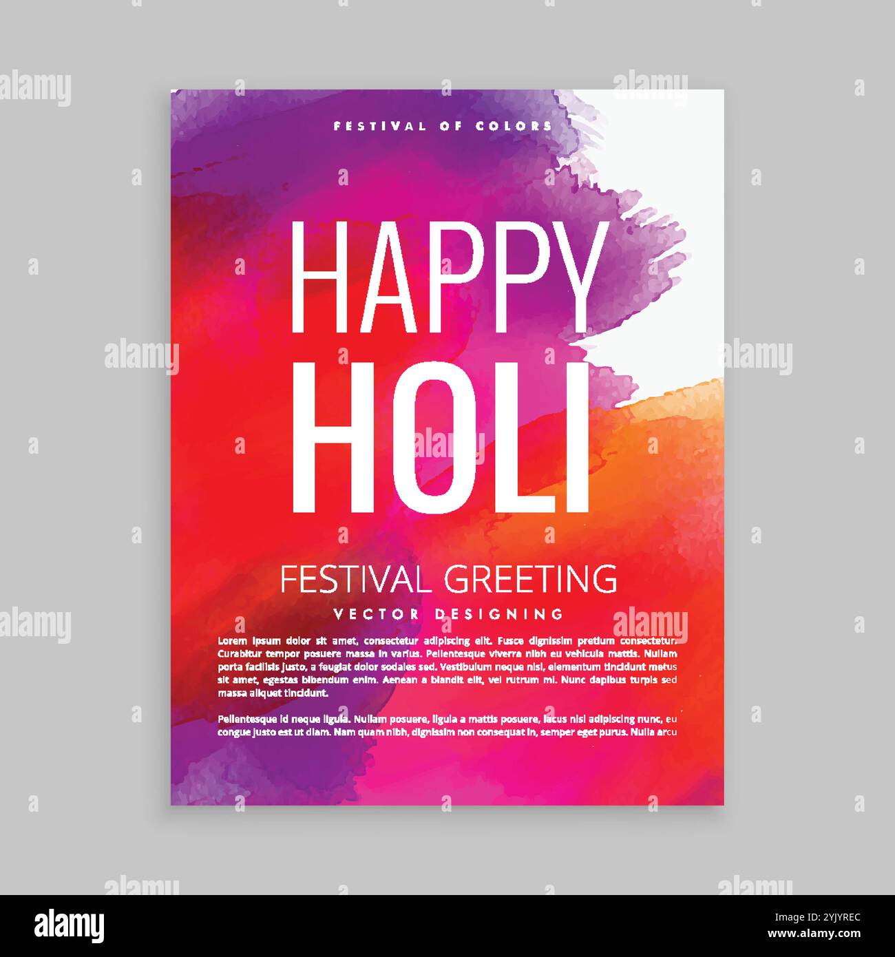 colorful holi festival flyer with paint Stock Vector Image & Art - Alamy