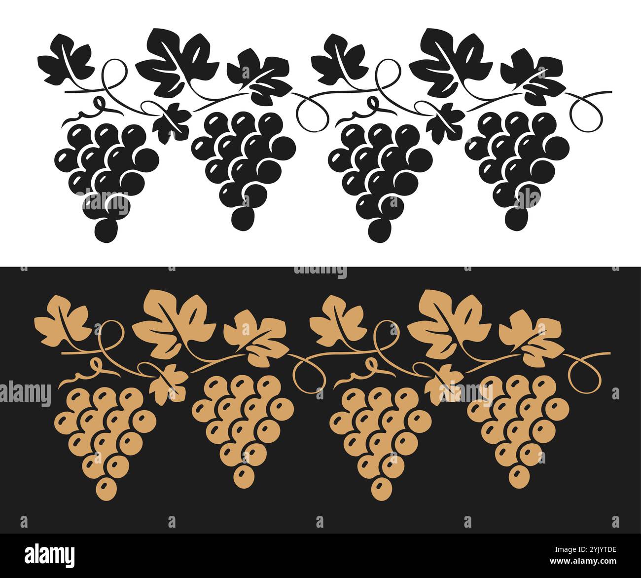 Grape clusters pattern design hi-res stock photography and images - Alamy