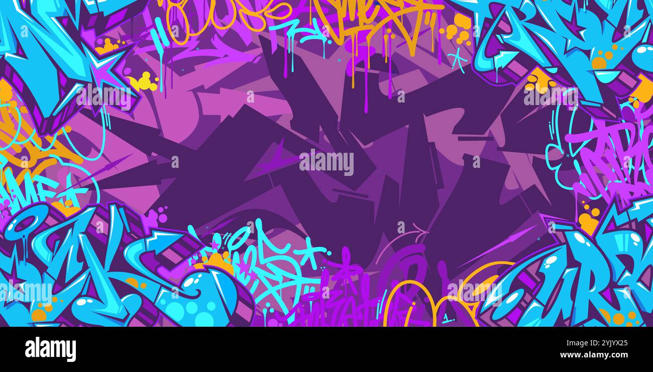 Abstract Colorful Urban Street Art Graffiti Style Vector Illustration ...