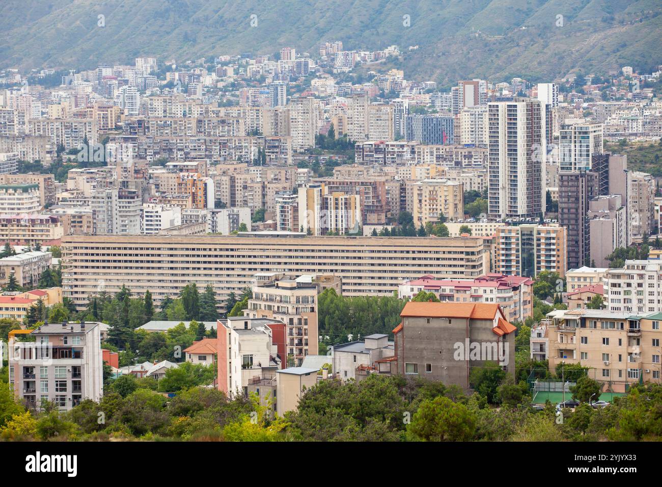 Beautiful view of Tbilisi, Saburtalo and Vake districts Stock Photo - Alamy