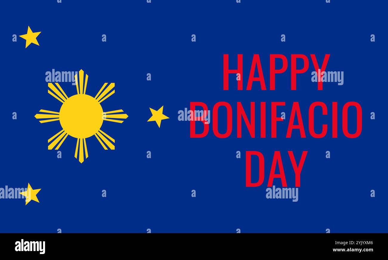 Happy Bonifacio Day banner. National holiday in Philippines celebrated ...