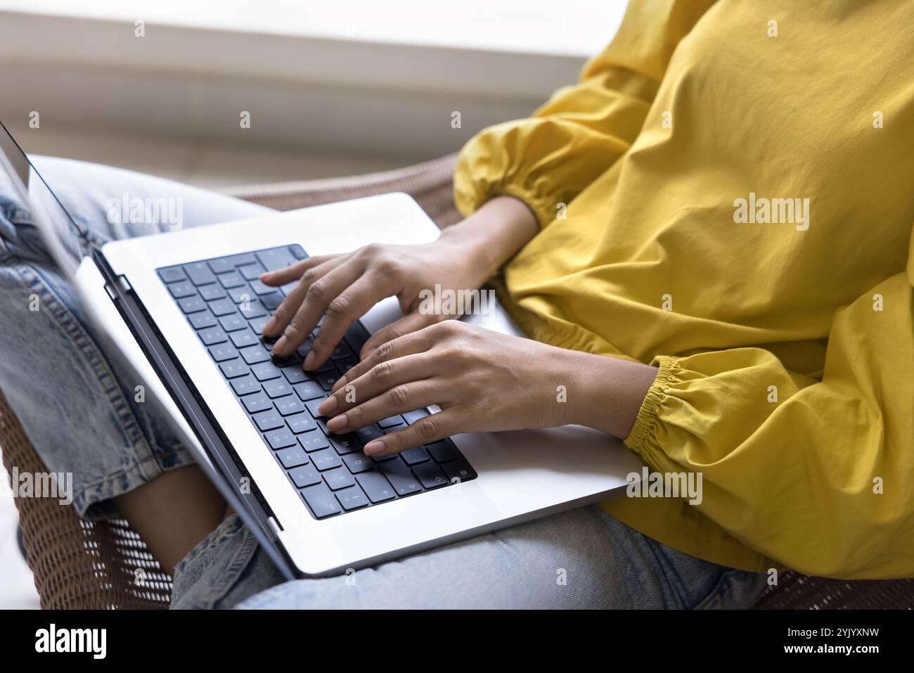 High angle shot woman typing hi-res stock photography and images - Alamy