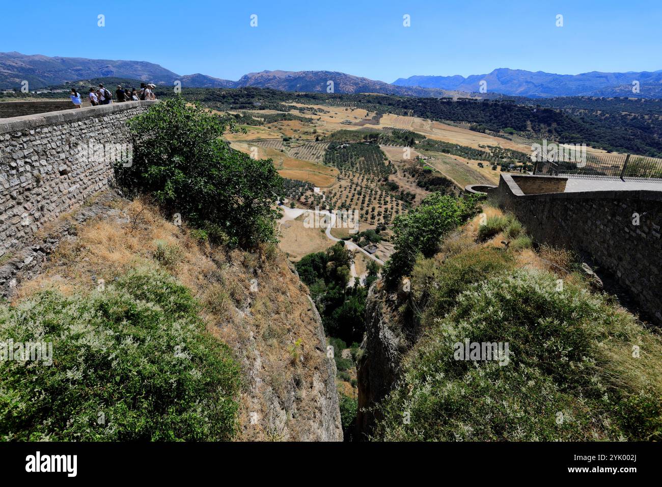 The Alameda Park and El Balcon del Tajo (El Balcon del Cono) looking ...