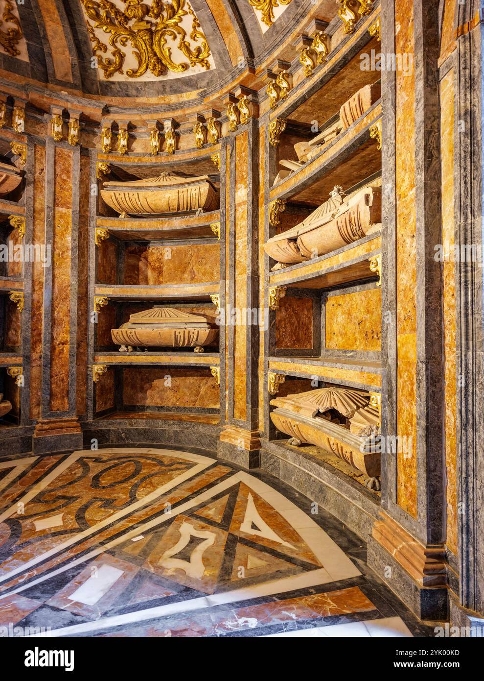 The crypt in the Church of San Francisco Convent, serves as the burial ...