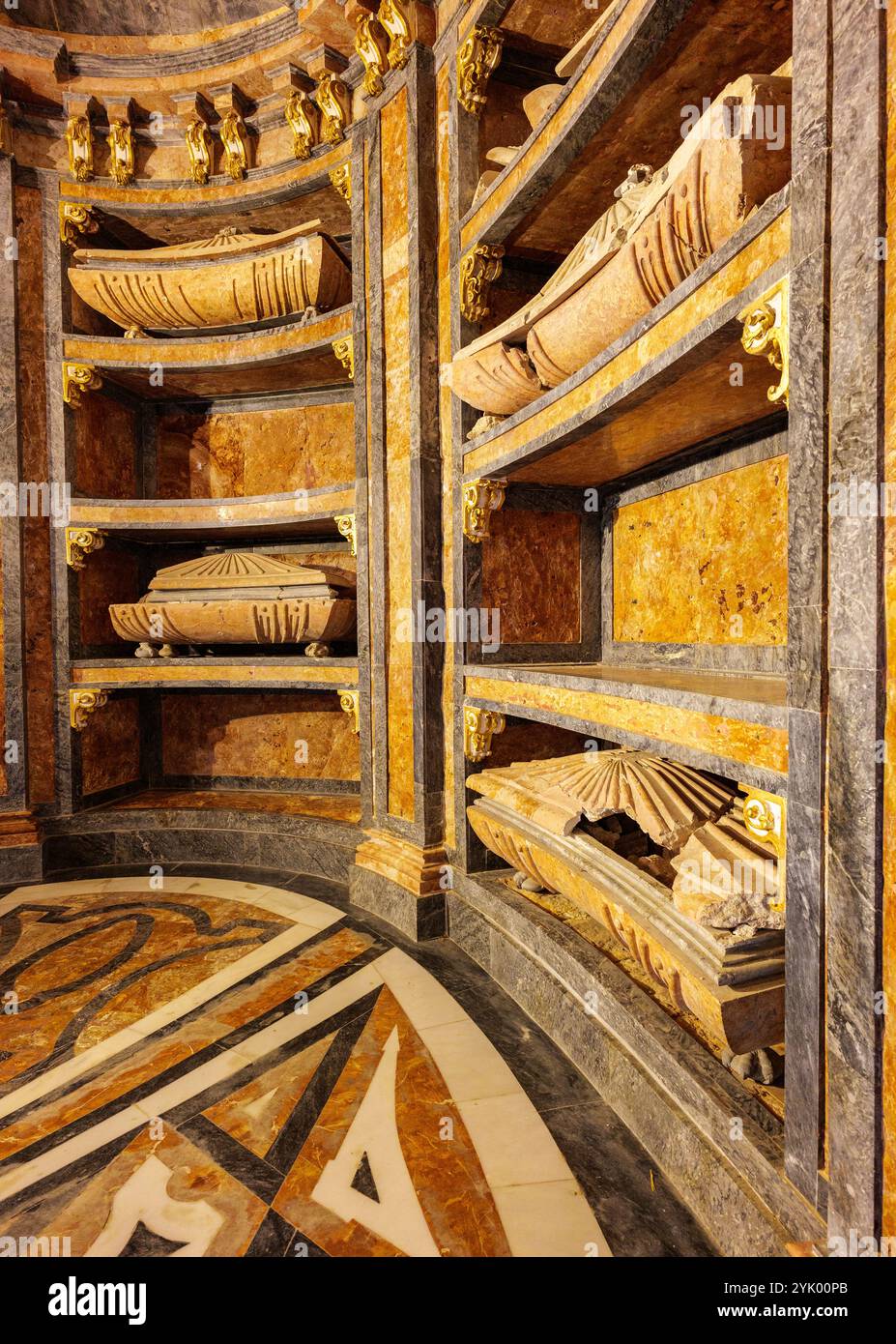 The crypt in the Church of San Francisco Convent, serves as the burial ...