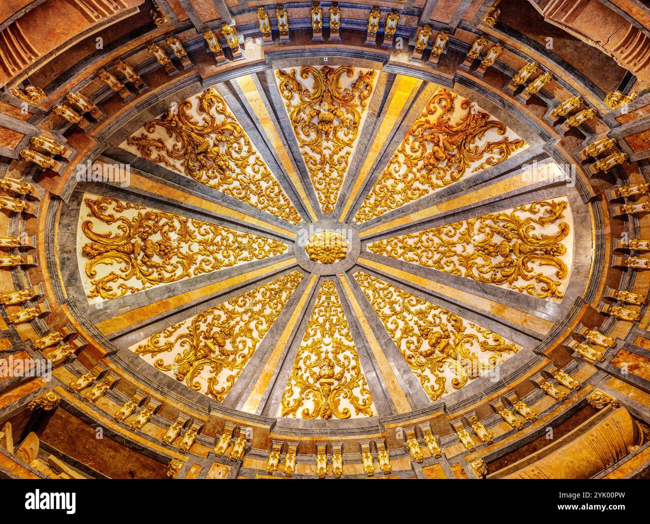 Dome of the crypt in the San Francisco Church, serves as the burial ...