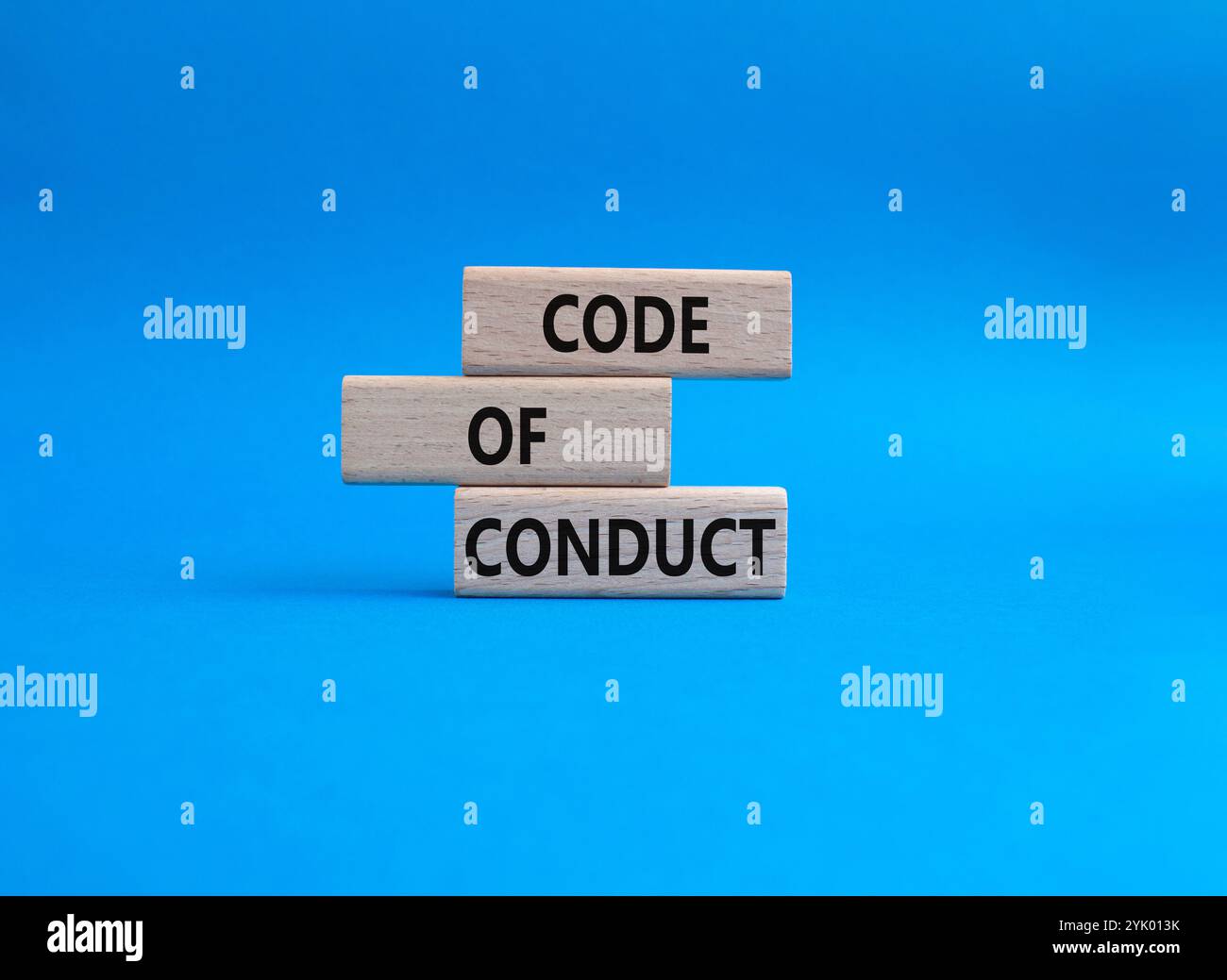 Code Of Conduct Symbol Wooden Blocks With Words Code Of Conduct