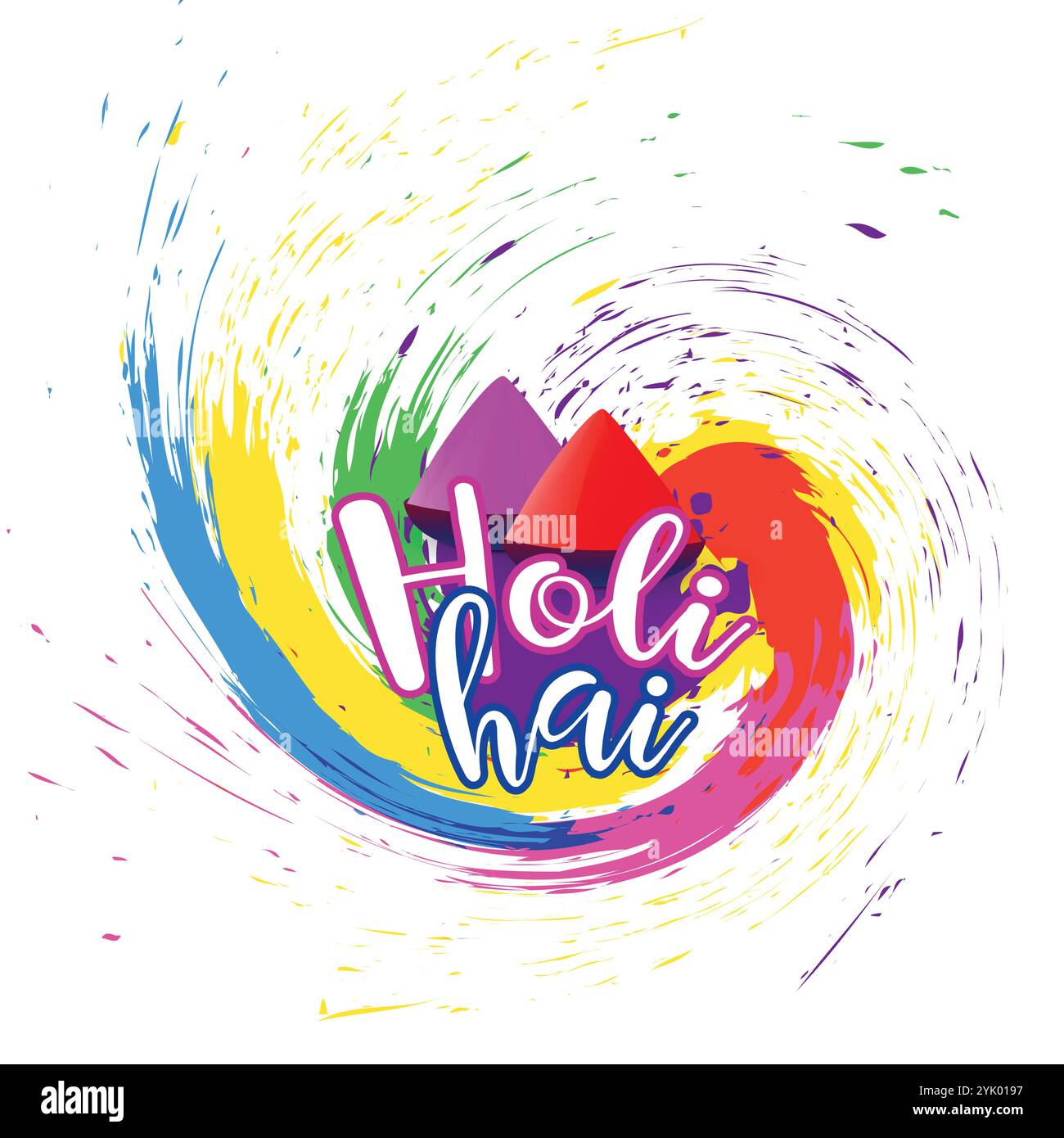 Happy holi invitation card Cut Out Stock Images & Pictures - Alamy