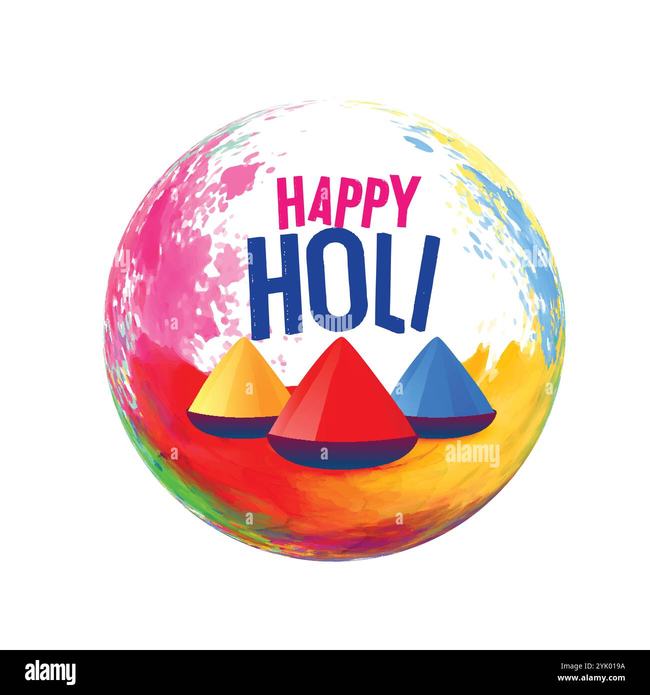 Happy holi invitation card Cut Out Stock Images & Pictures - Alamy