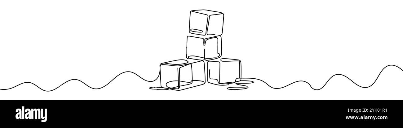 Geometric art cubes drawing Cut Out Stock Images & Pictures - Alamy