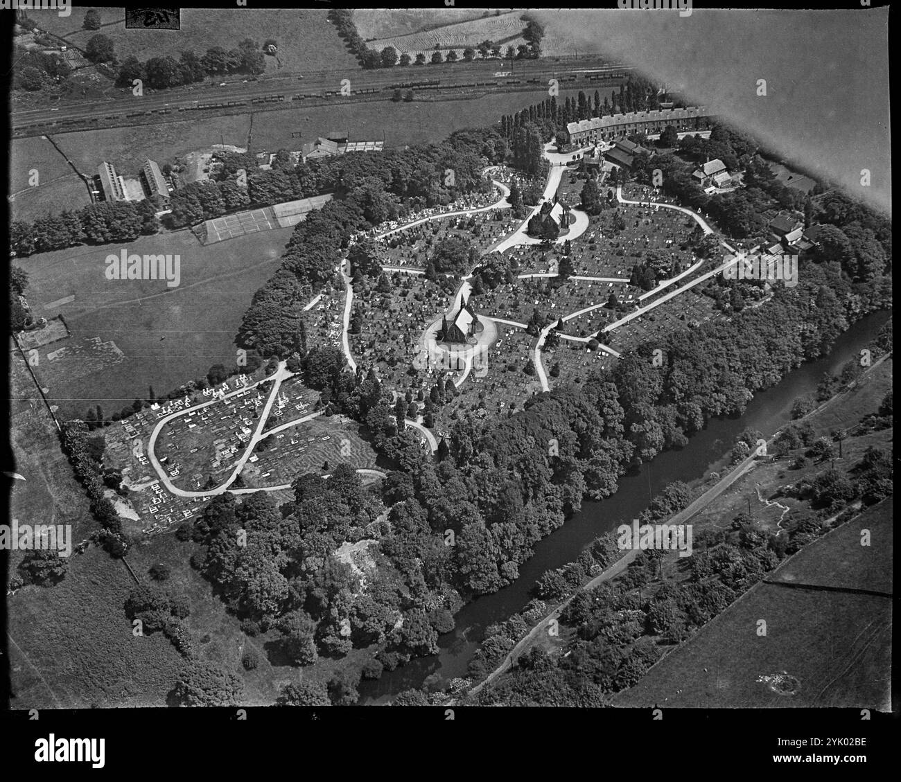 Aerial cemetery Black and White Stock Photos & Images - Alamy