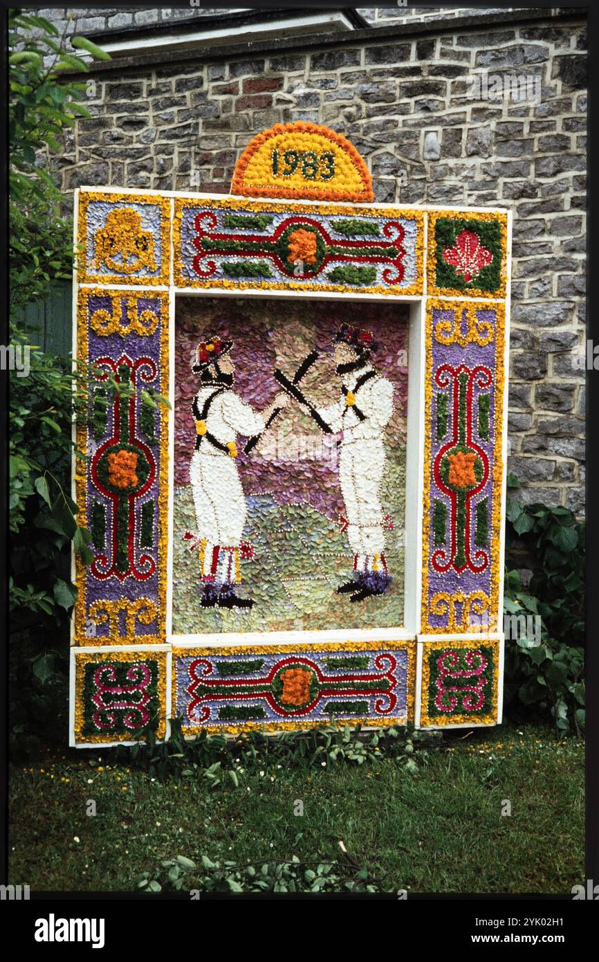 Tideswell, Derbyshire Dales, Derbyshire, 1983. A well dressing ...