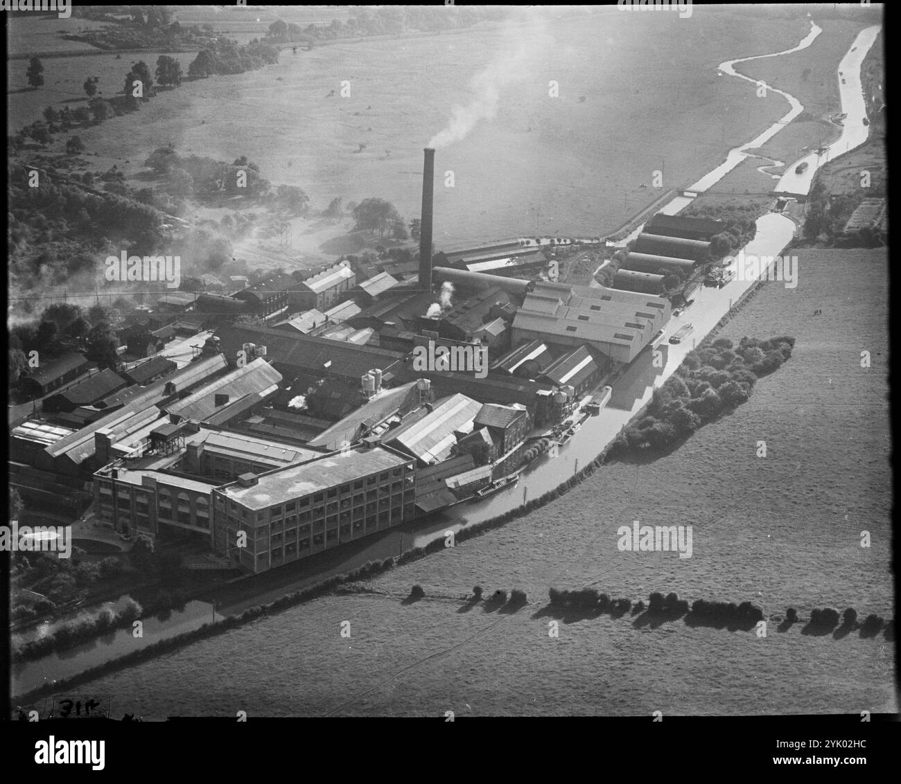 Paper mills industry view Black and White Stock Photos & Images - Alamy