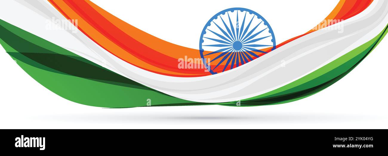 Creative style indian flag design Stock Vector Images - Alamy