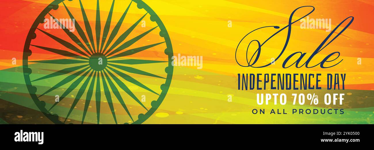 creative indian national flag sale banner design Stock Vector Image ...