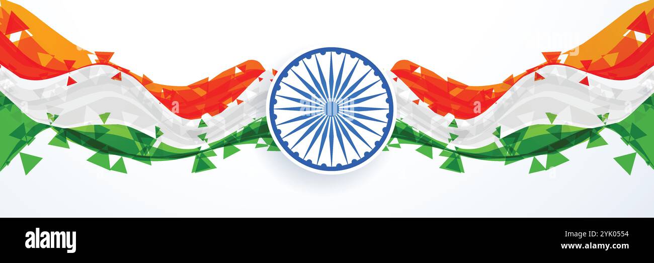 Creative style indian flag design Stock Vector Images - Alamy