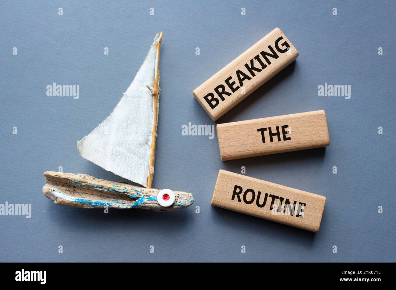 Breaking the Routine week symbol. Concept words Breaking the Routine on ...