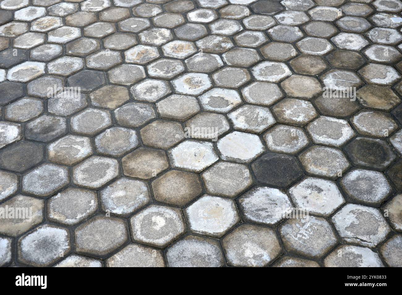pattern octagonal on the paving block Stock Photo - Alamy
