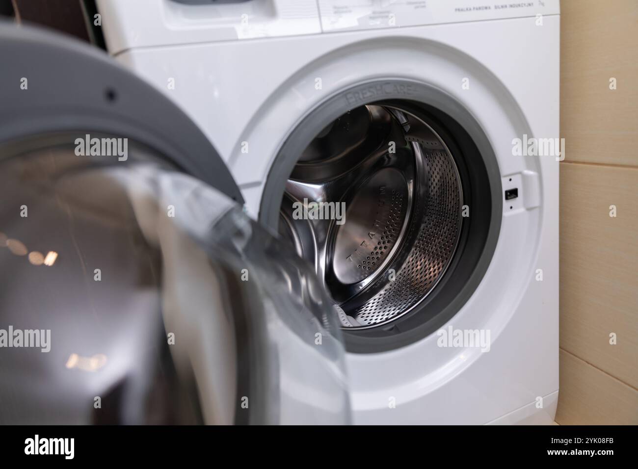 Modern Washing Machine positioned attractively in a functional and ...