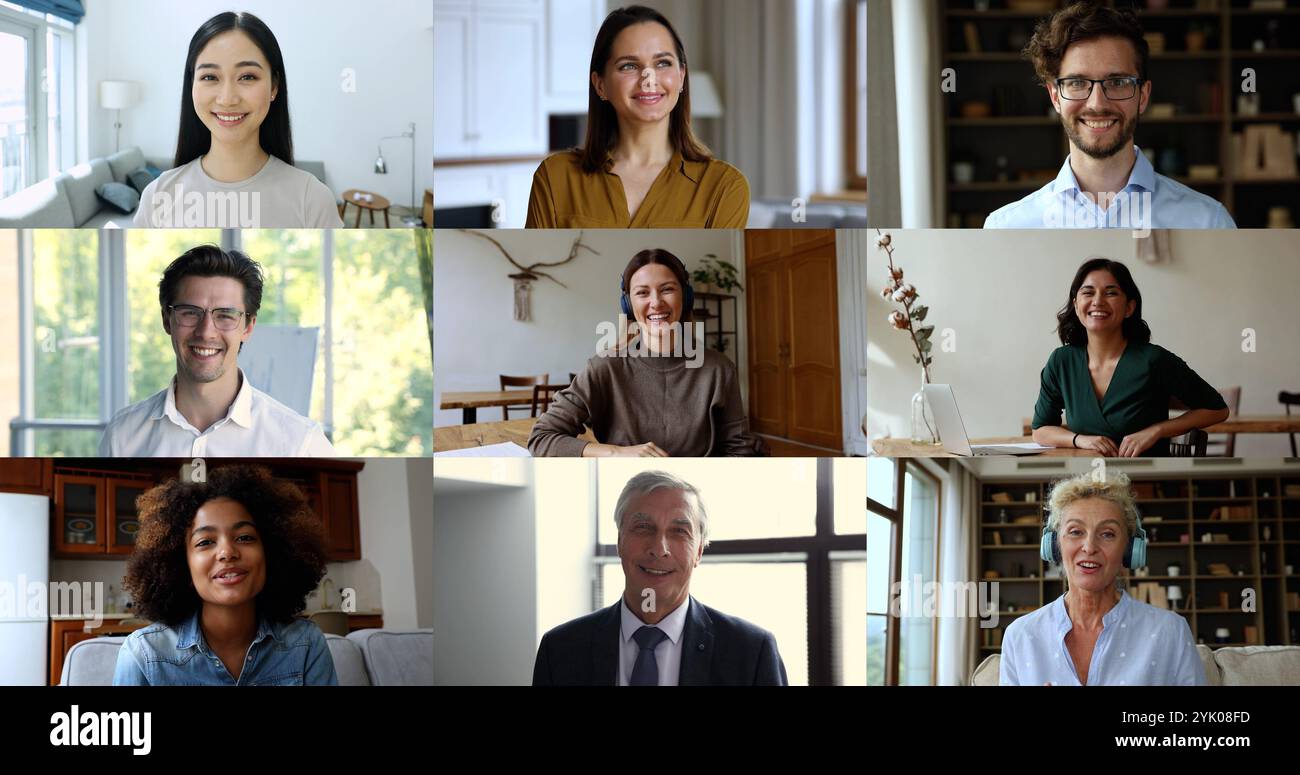 Collage diverse people looking camera hi-res stock photography and ...