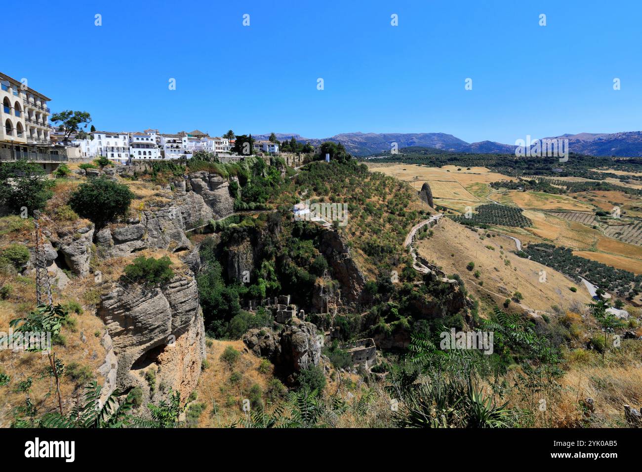 The Alameda Park and El Balcon del Tajo (El Balcon del Cono) looking ...