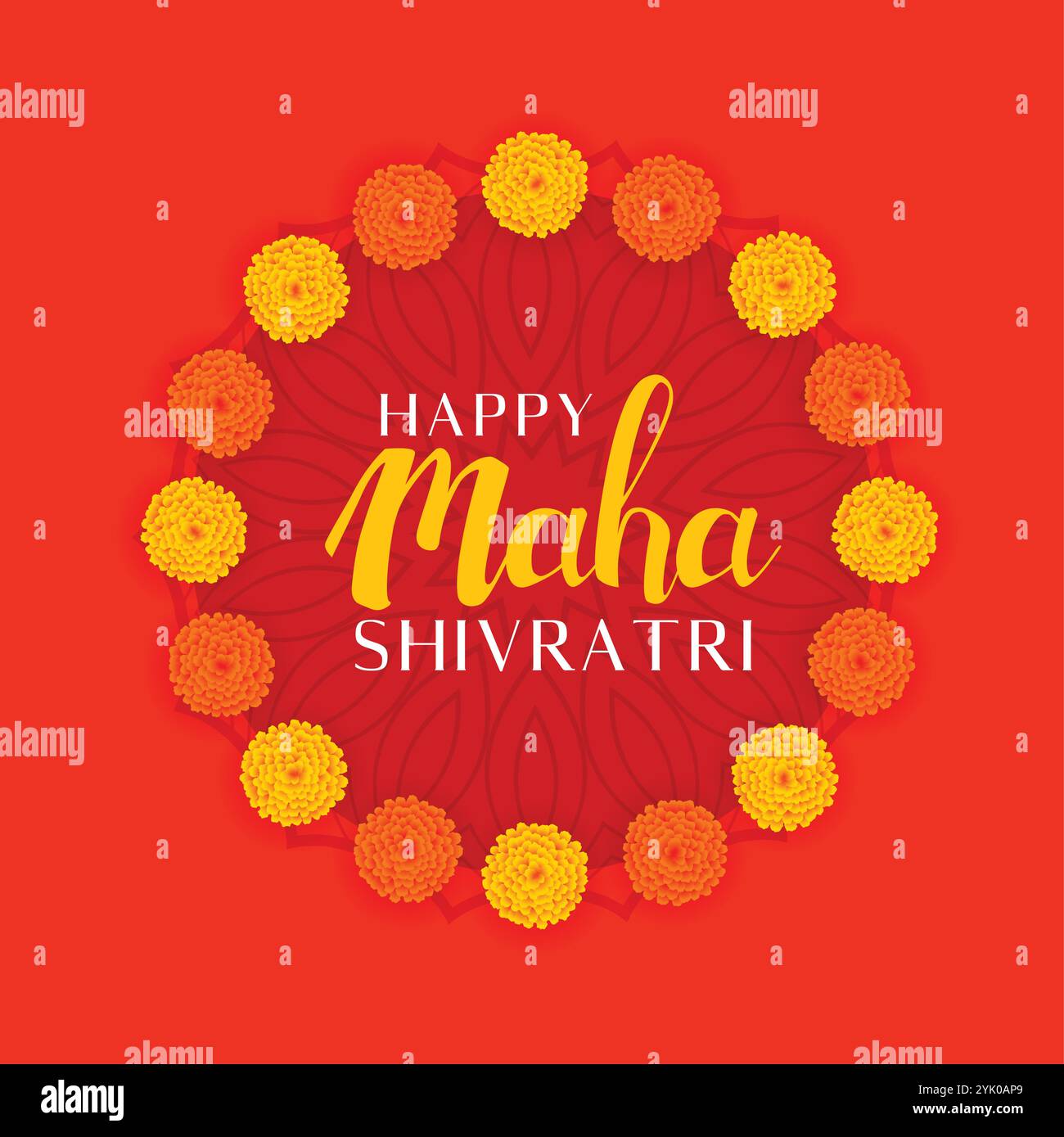 hindu maha shivratri festival of lord shiva with flower decoration ...