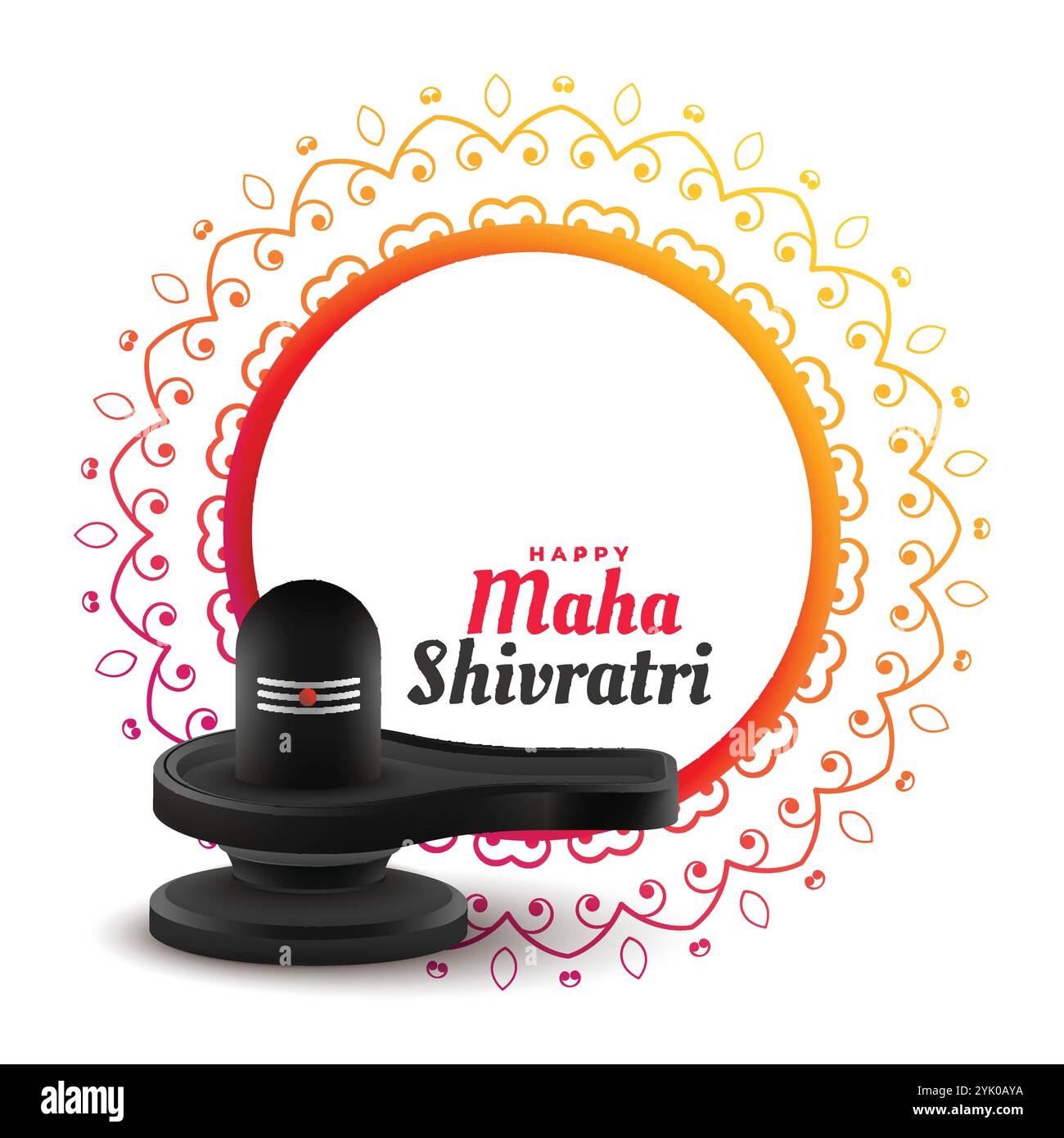 happy maha shivratri background with shivling illustration Stock Vector ...