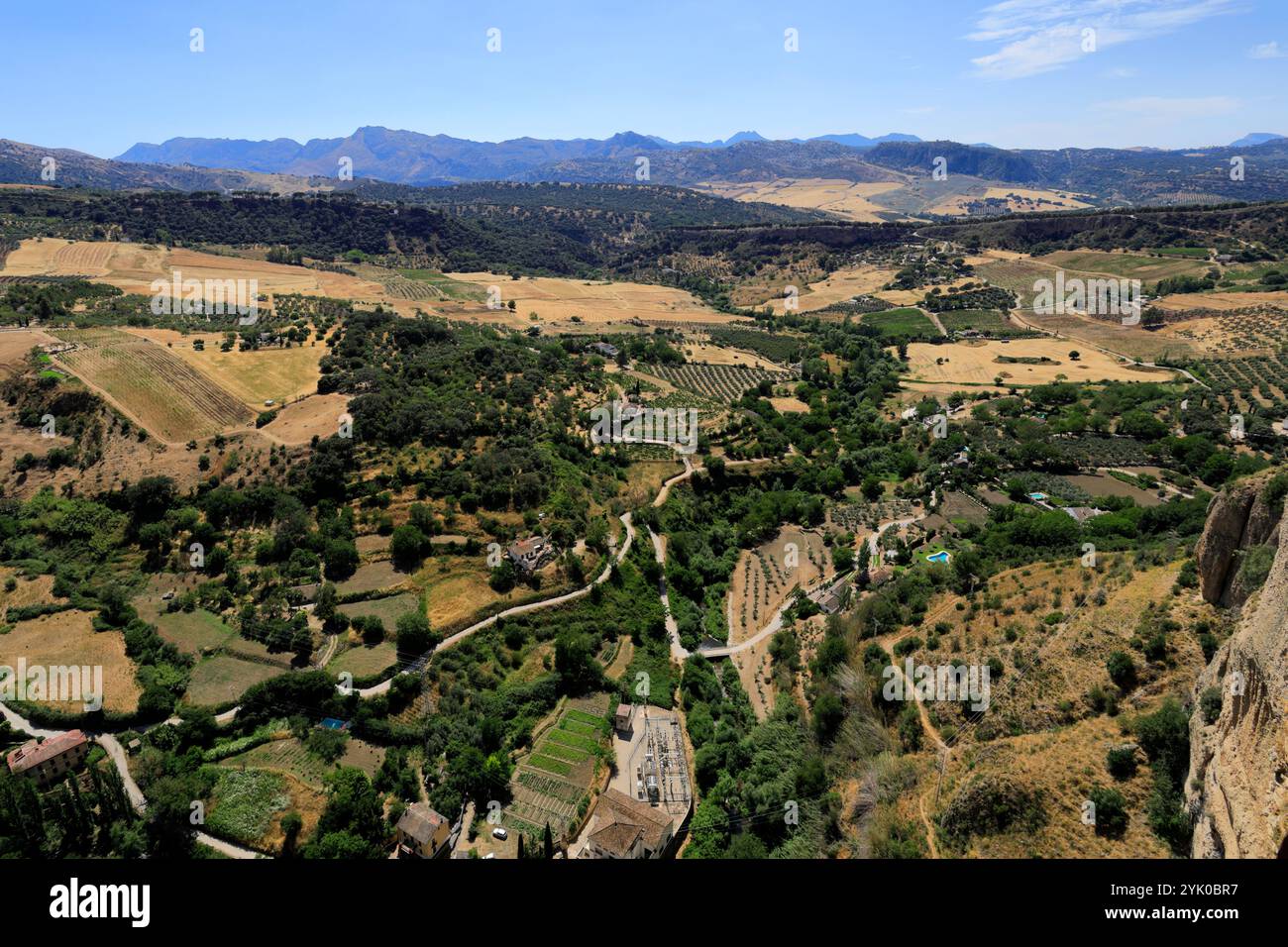 The Alameda Park and El Balcon del Tajo (El Balcon del Cono) looking ...