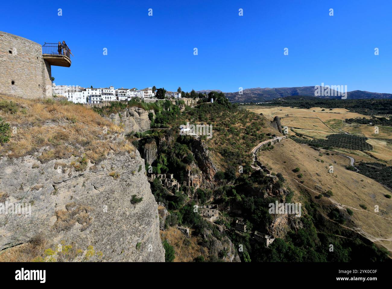 The Alameda Park and El Balcon del Tajo (El Balcon del Cono) looking ...