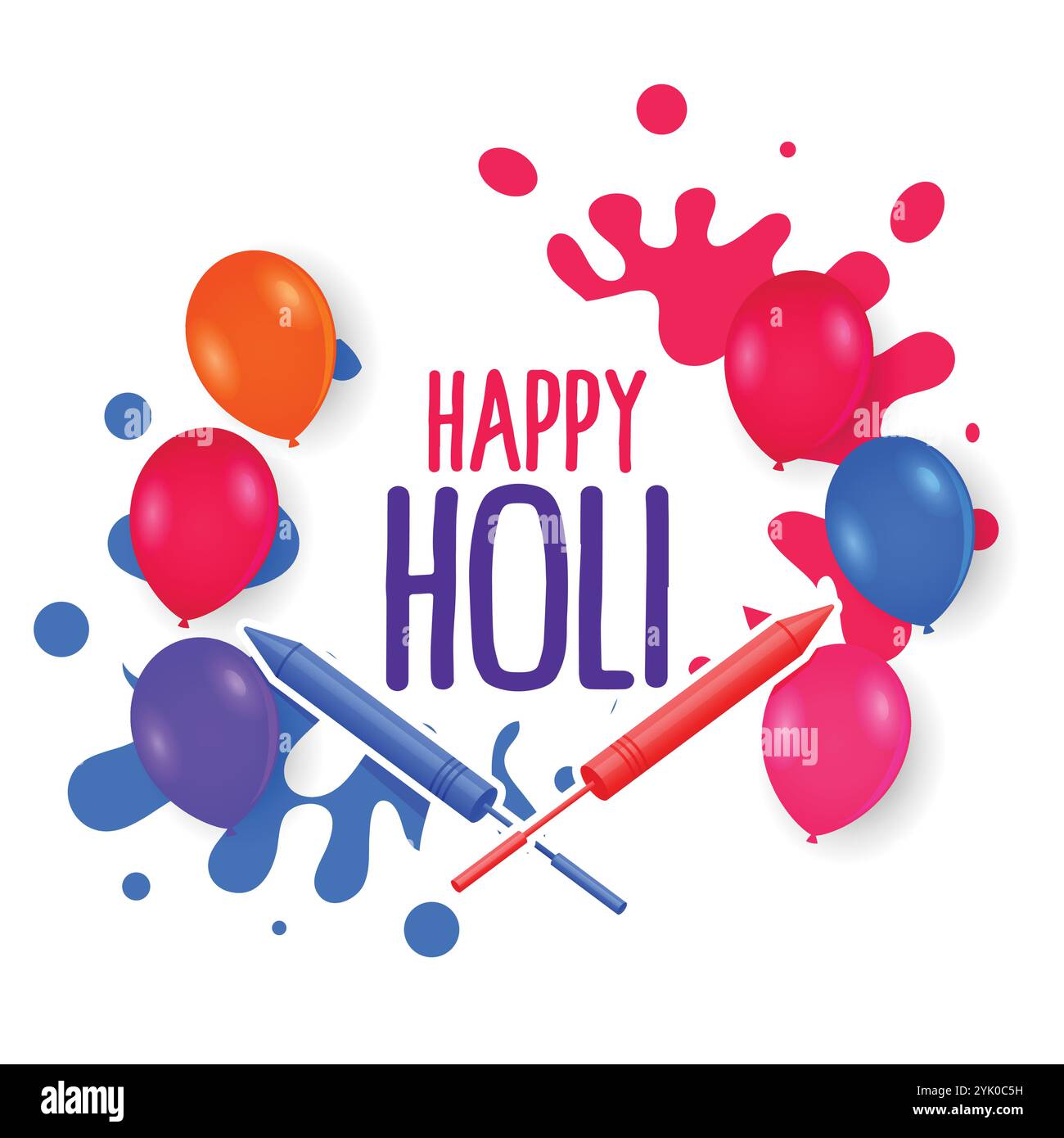 Indian festival holi colour balloon Stock Vector Images - Alamy