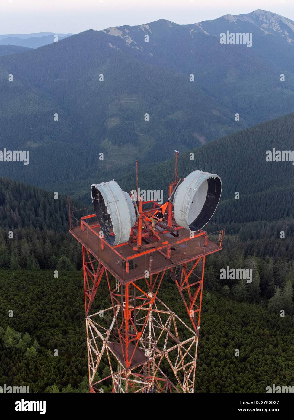 man in hammock on watchtower in a mountains Stock Photo - Alamy