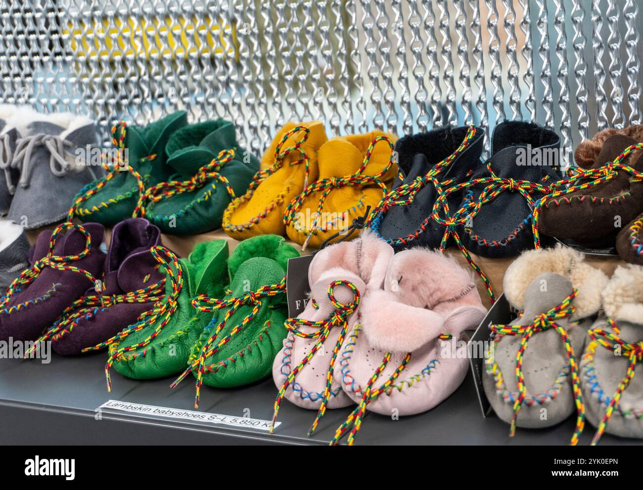 Children's moccasins in a shop in Reykjavík, Iceland Stock Photo - Alamy